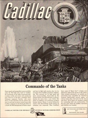 1943 WW2 AD CADILLAC Builds M-5 Light Commando Tanks , Beach Landing ...