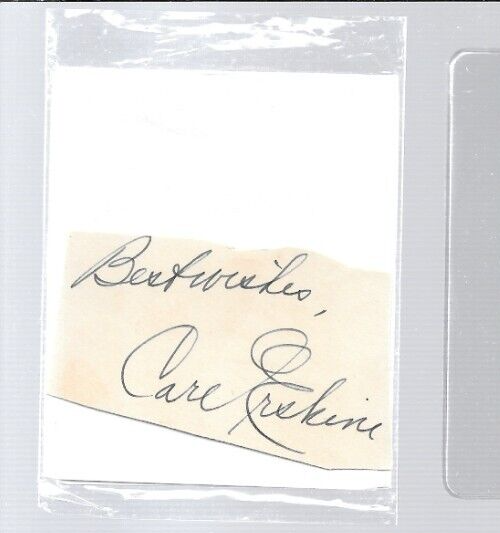 1 1/2 x 2 1/2 Carl Erskine cut Signature | eBay