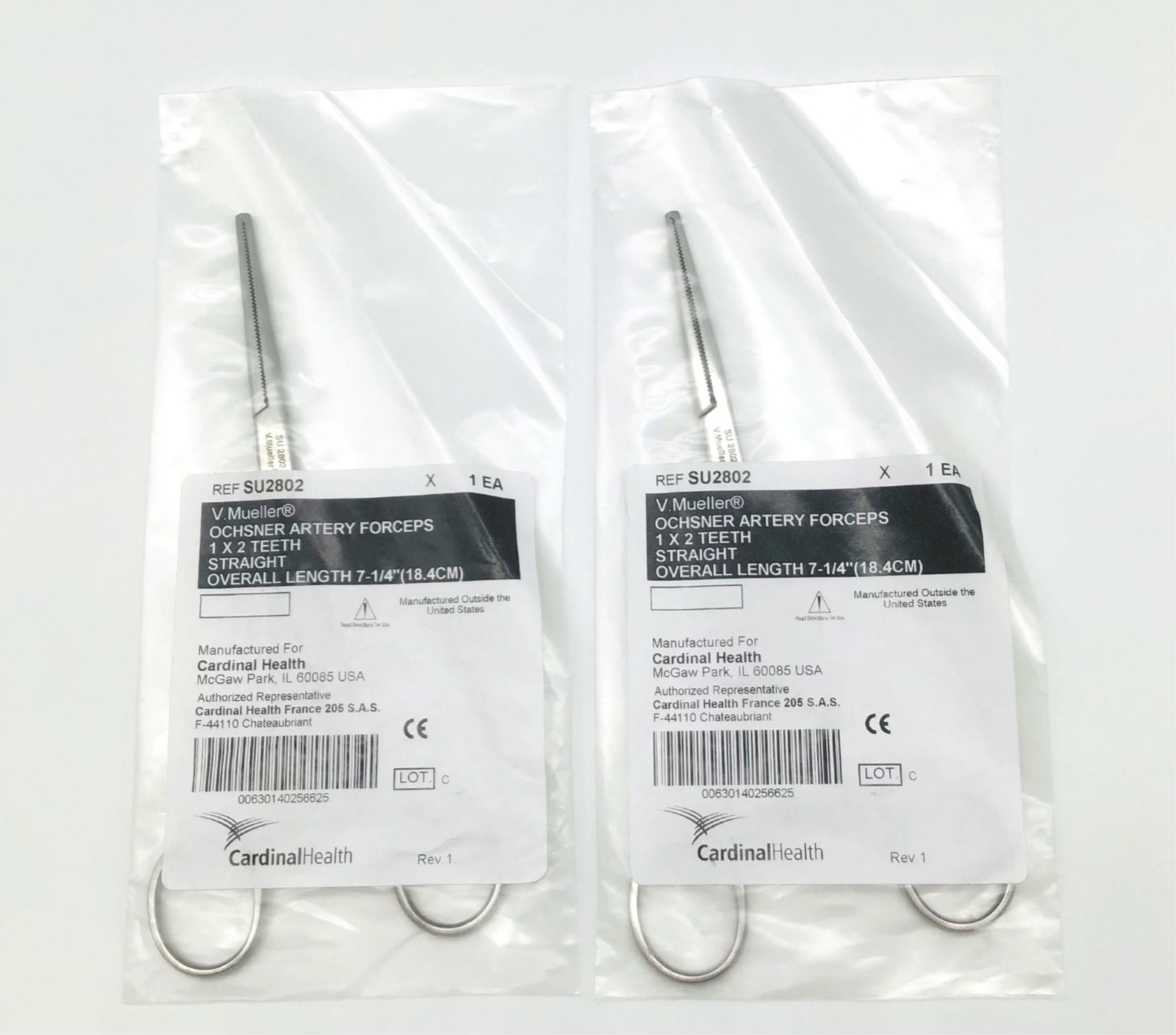Ochsner Artery Forceps 1x2 Teeth Straight - 2 Are V. Mueller SU2802 for ...