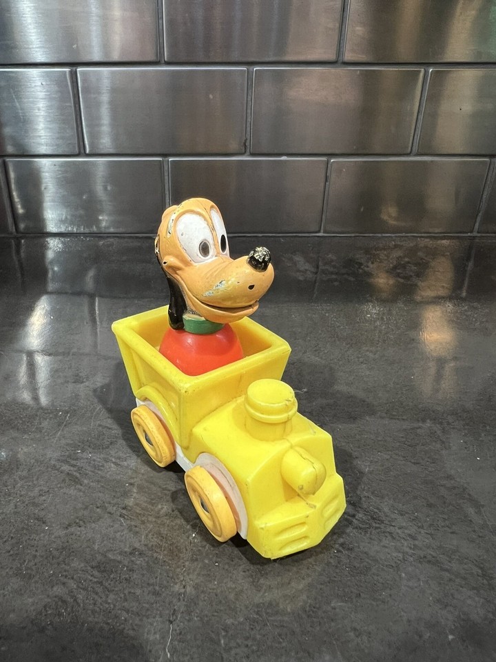 Vintage Illco Pluto Cartoon Toy Car Steam Engine Locomotive Yellow ...