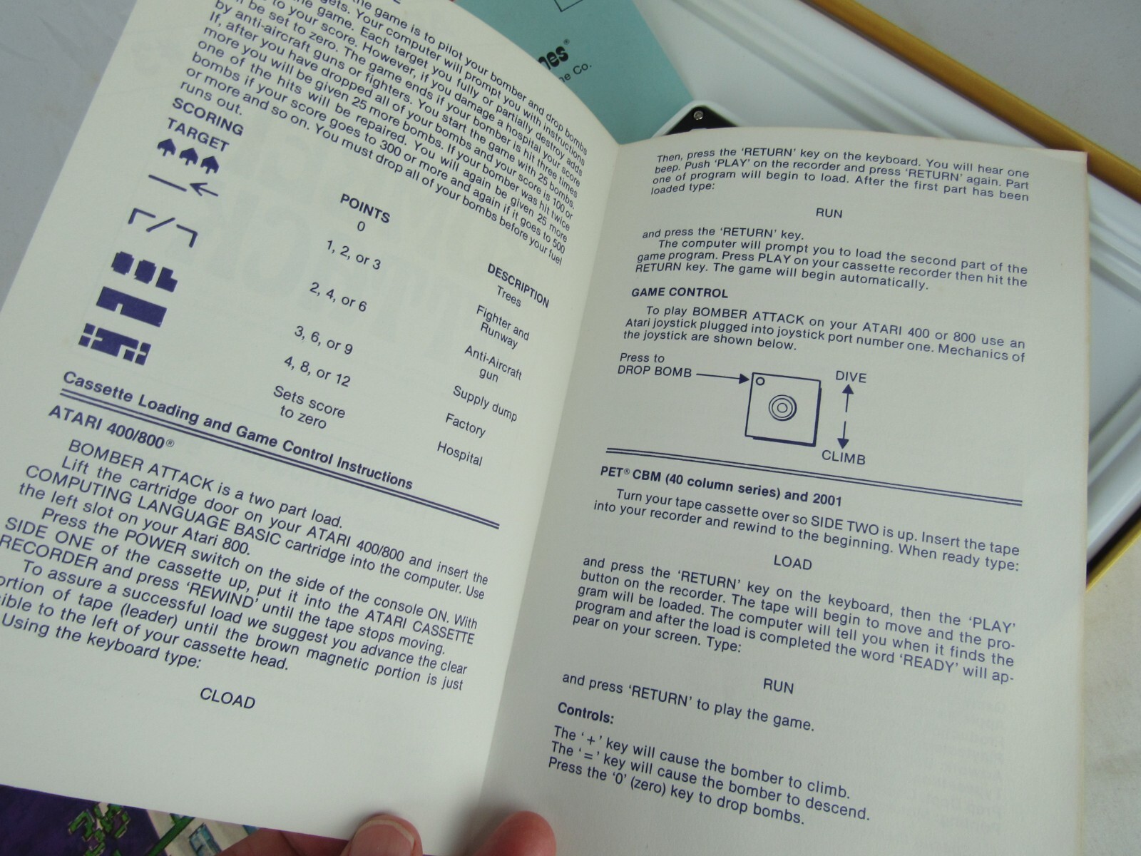Bomber Attack Atari 400 800 Apple II Cassette RARE & COMPLETE | eBay