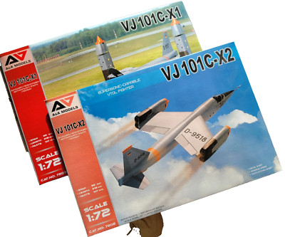 A&A Models 1/72 VJ101C-X1 + X2 Supersonic VTOL Jet Fighters Kit Bundle ...