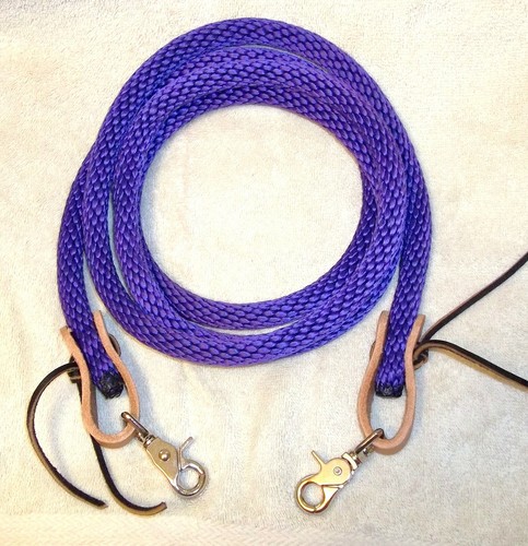 6' - 9' Reins Loop Rope Roping Rein Barrel Race Pony Single Contest ...