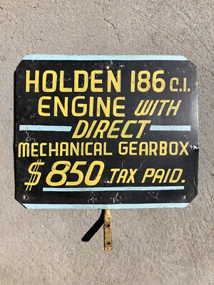 Old Holden 186 Engine Sign Advertisment Red Motor Collector Antique ...