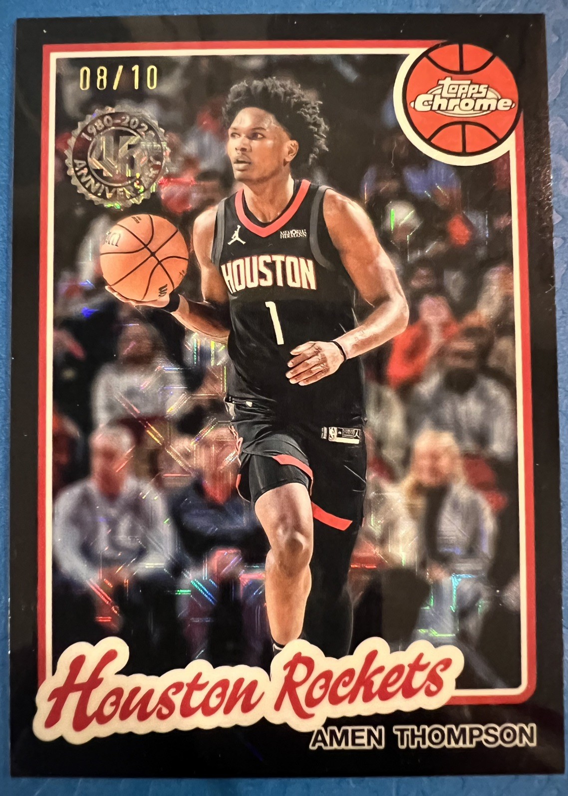 2025-26 Topps 1980-81 Topps Chrome Amen Thompson #TC-AT Black Mojo Ref ...