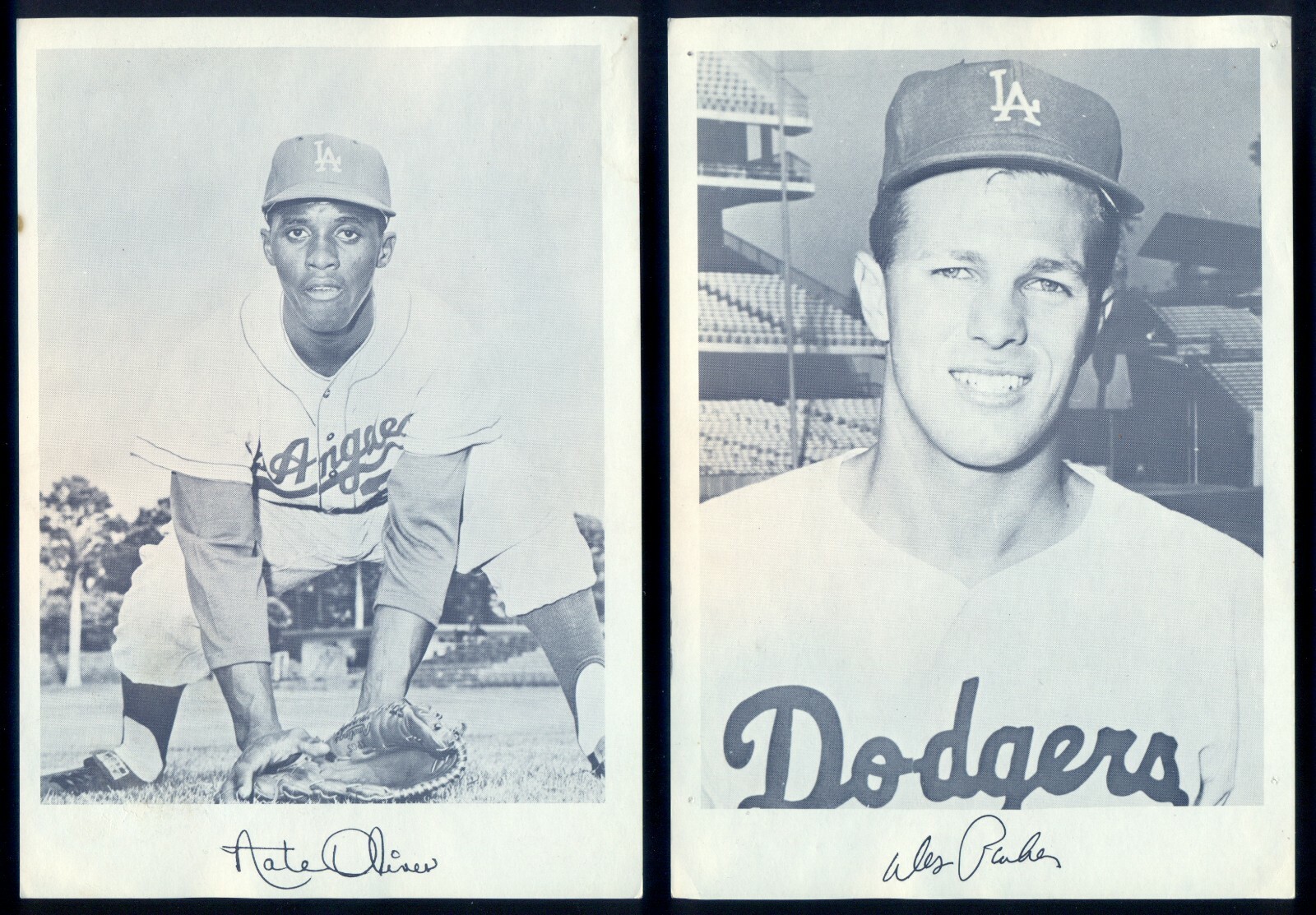 Early 1960'S L A DODGERS TEAM issue 4 PHOTO CARD B&W LOT Fairly Parker ...
