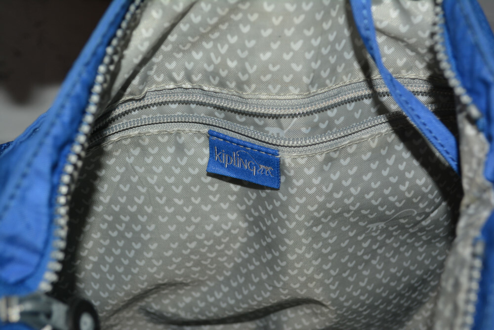 Kipling purse Crossbody Bag PRETTY BLUE WITH APE AND SO MANY POCKETS | eBay