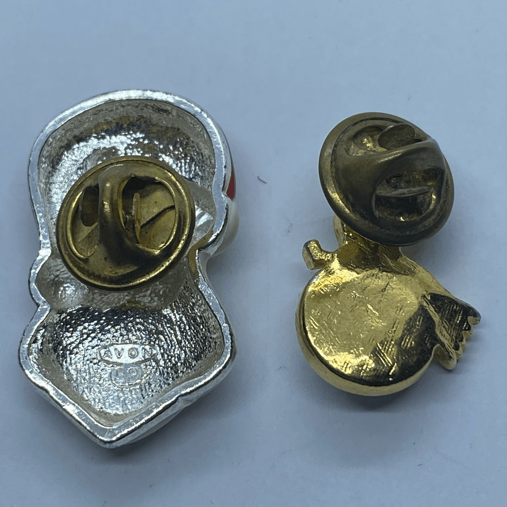 2 Winter / Christmas Themed Small Holiday Lapel Pins Santa Claus ...