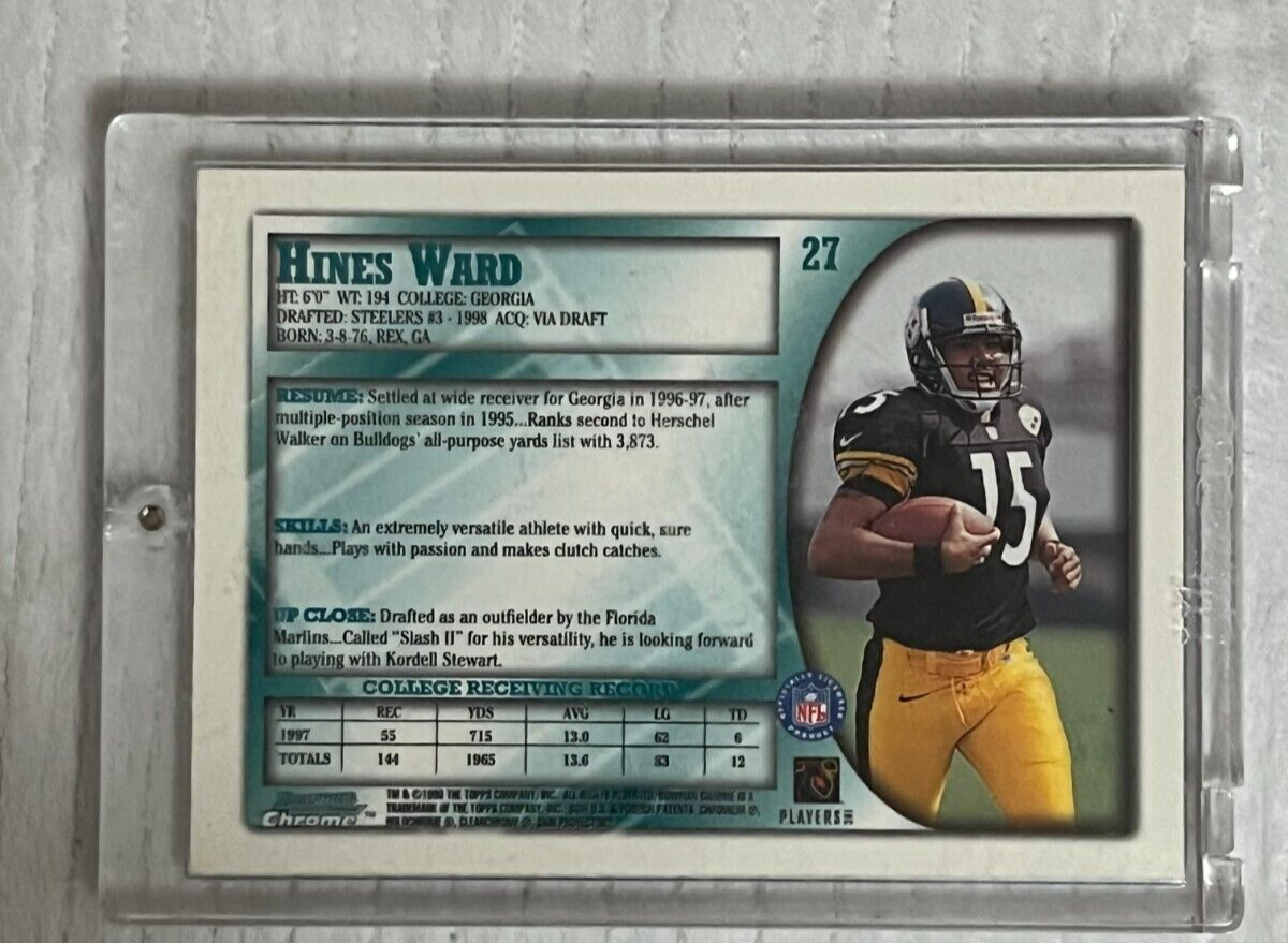 1998 Bowman Chrome - #27 Hines Ward (RC) for sale online | eBay