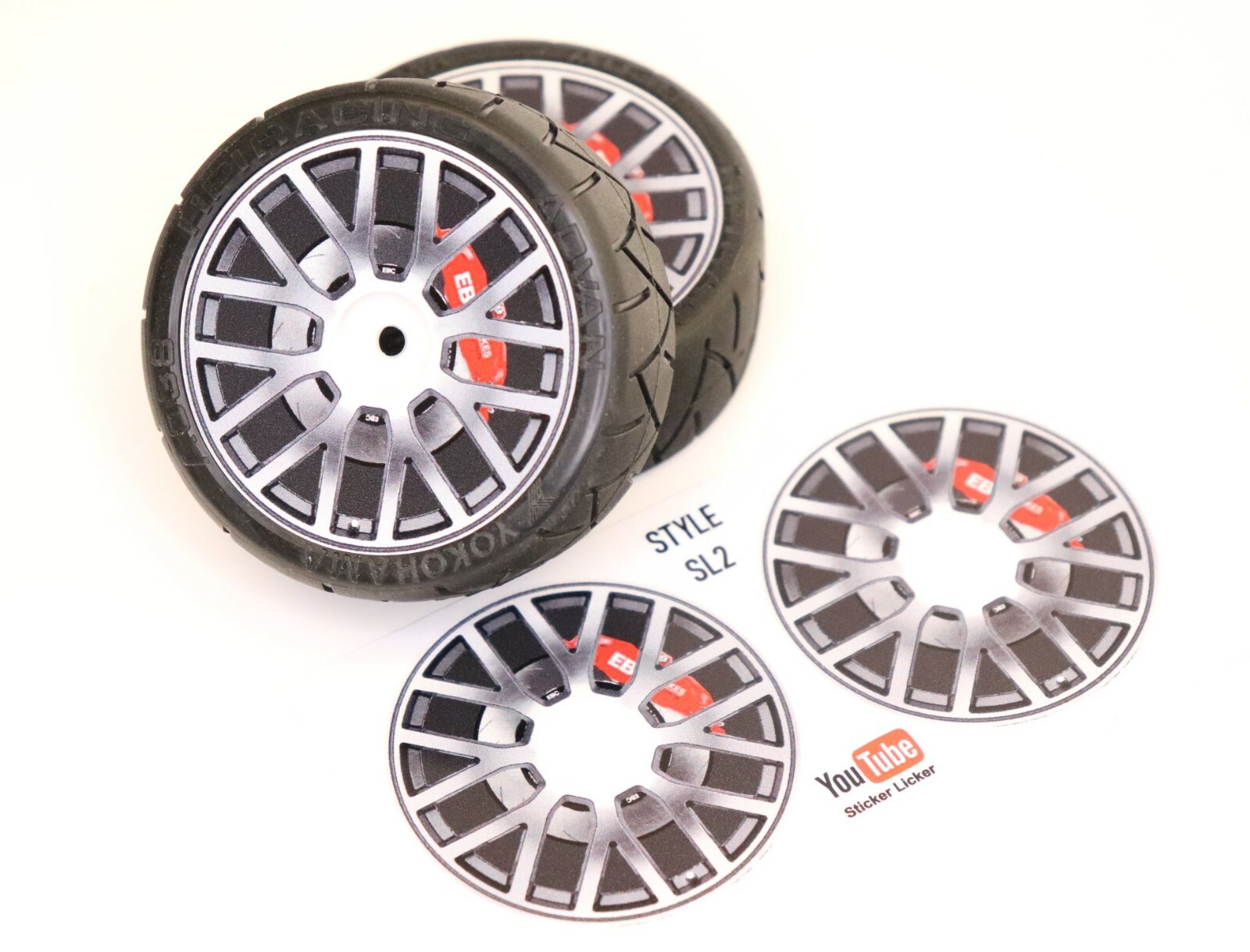 4pc Realistic Alloy Wheel Stickers 1/10 RC Touring Car Wheels Rims ...