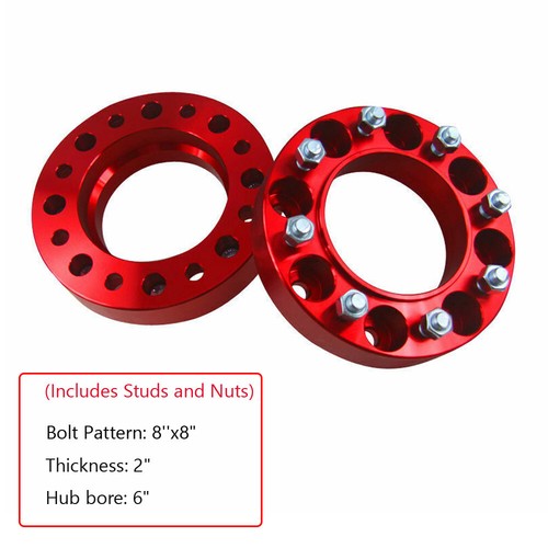 2* 2" Skid Steer 8-Lugs Wheel Spacer Fits Bobcat Case CAT John Deere ...