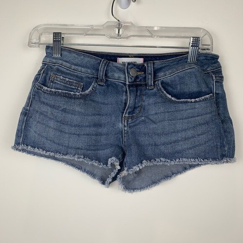 PINK Raw Hem Light Wash Denim Jean Shorts Cutoffs Woman's Size 0 | eBay