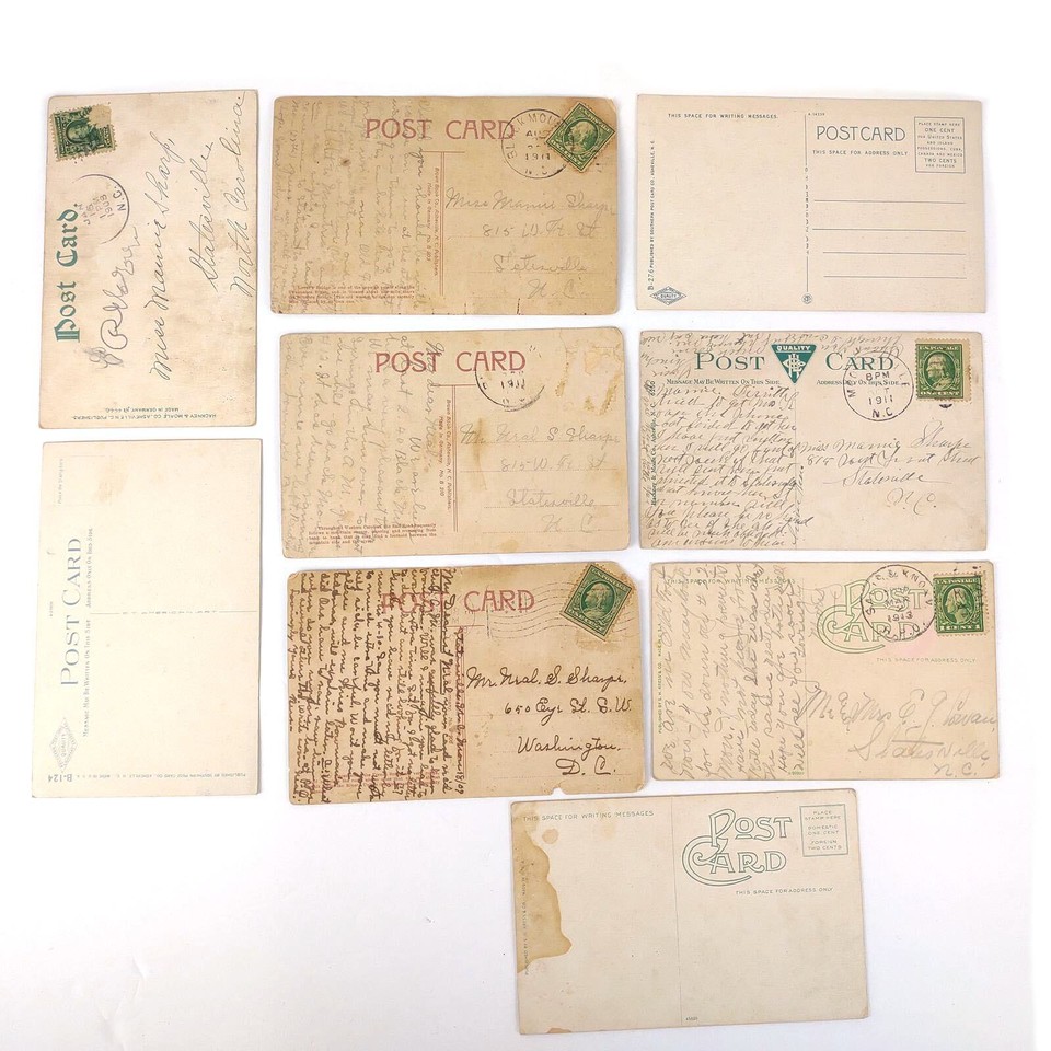 Set of 9 Early 1900s Land of the Sky Western NC Mountains Lithograph ...