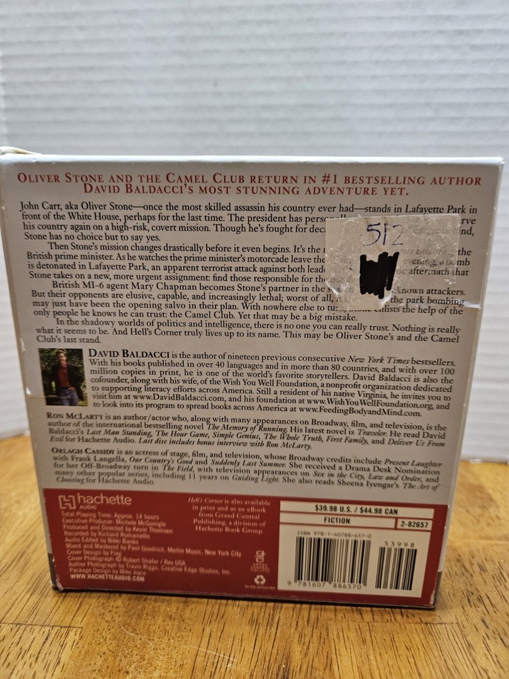 Hell's Corner by David Baldacci 2010 CDs Audio Book Preowned 9781607886570| eBay