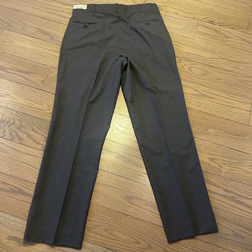 NWD L.L. Bean Worsted Wool Pants Pleated Pants Mens 35x32 Gray (DESC ...