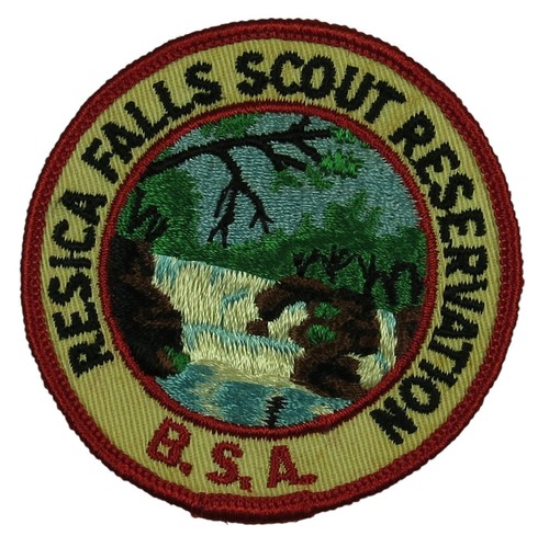 Valley Forge Council PA Resica Falls Scout Reservation Patch RED Bdr ...