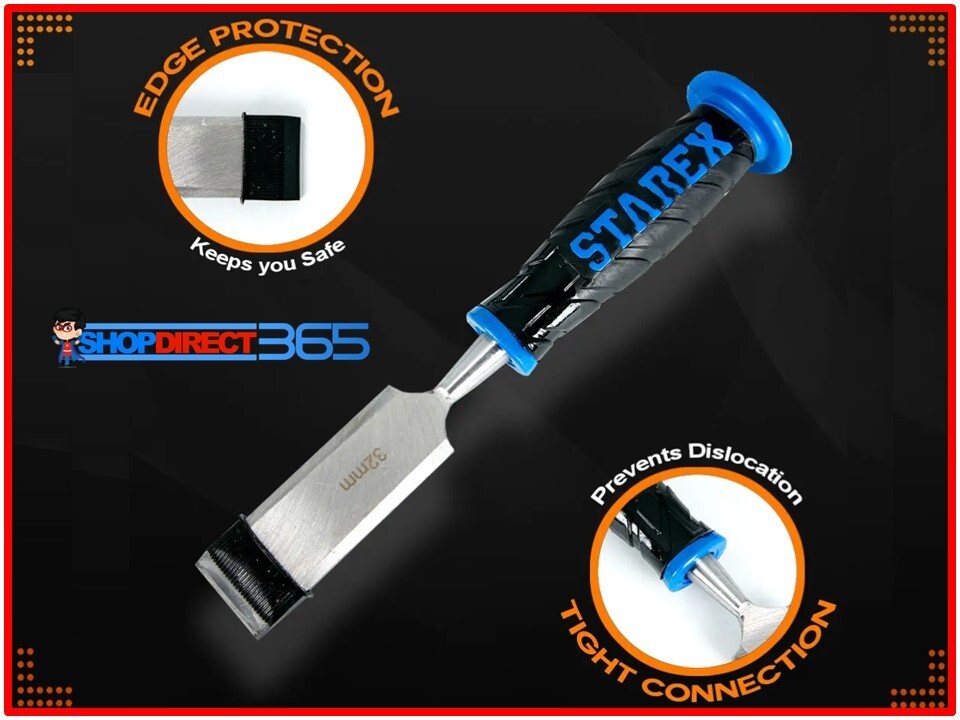 6 Piece Wood Chisel Set Work Professional Carbon Steel Grip Striking ...