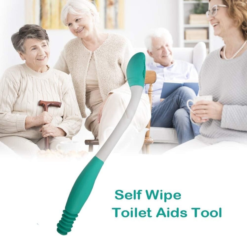Toilet Aid Wiper Self Assist Bathroom Bottom Butt Wipe Helper Wand Long ...