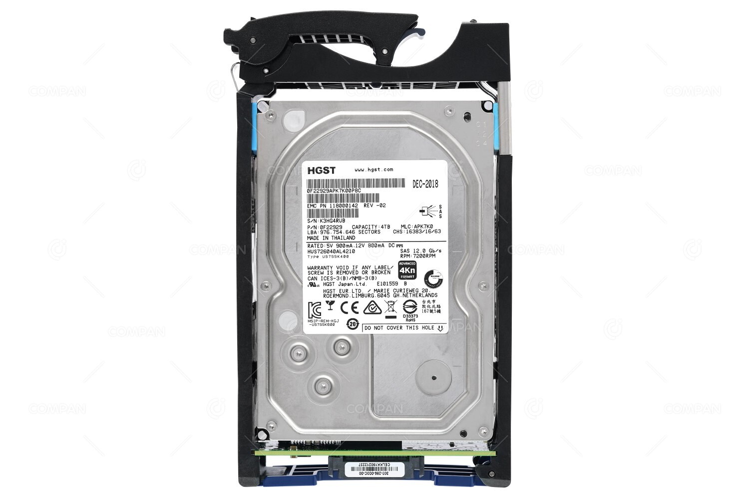 005052435 EMC HARD DRIVE 4TB 7.2K 6/12GB SAS ADVANCED FORMAT AF 4KN ...