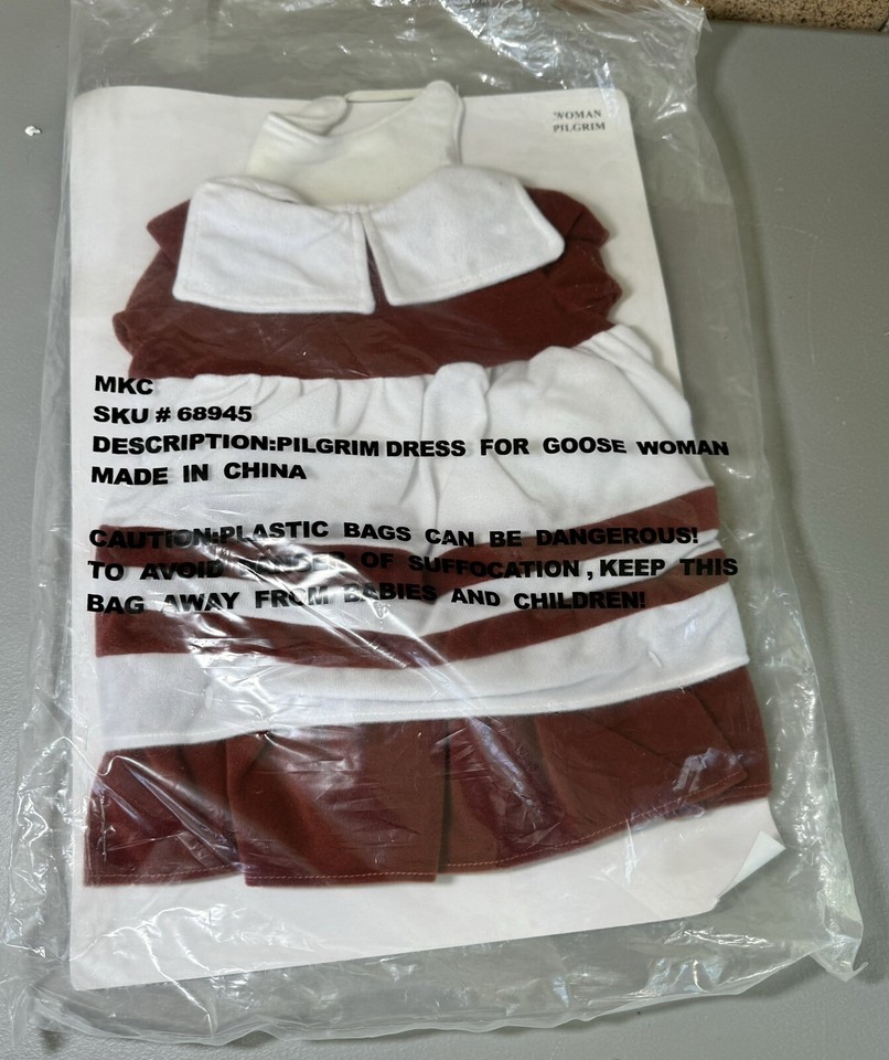 NEW Porch Goose Miles Kimball Outfit Yard Geese female pilgrim girl | eBay