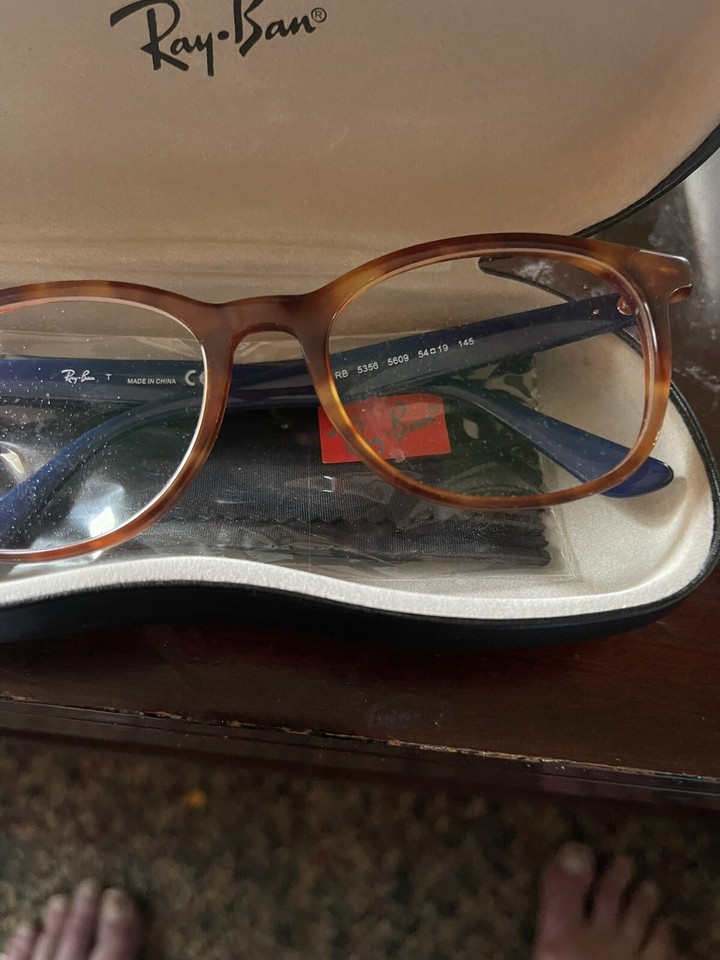 Ray Ban OPTICAL Eyeglasses FRAME RB 7159 5799 LIGHT BROWN HAVANA 52-20 ...