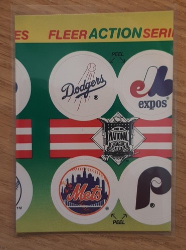 1990 FLEER ACTION SERIES TEAM STICKERS DODGERS EXPOS METS PHILLIES | eBay