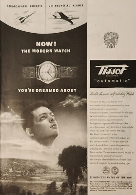 1946 Tissot Automatic The Modern Watch Vintage Ad Stratosphere Rockets ...