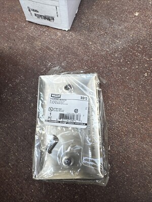 Hubbell SS13 1 Gang Blank 302/304 Stainless Steel Wallplate **Free ...
