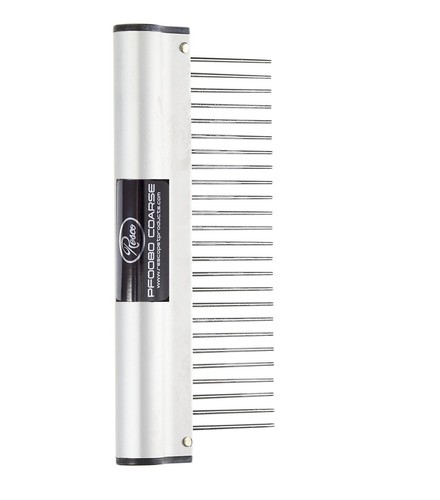 RESCO PRO COARSE COMB Ergonomic Aluminum&Stainless Steel LONG TOOTH-Pet ...