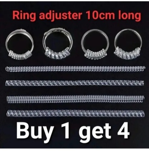 UK Ring Size Adjuster Reducer Resizer 4x clip universal fit 10cm long ...