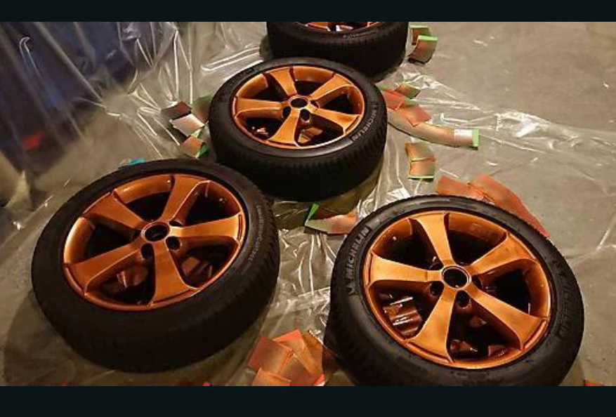 Wheels Burnt Copper Metallic Spray Paint Rims Steel Aluminum +Primer ...