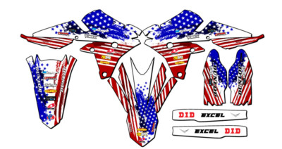 2014-2018 YZ 250 F 4-STROKE MERICA Usa Senge Graphics Kit Compatible ...