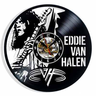 Eddie Van Halen Vinyl Wall Clock Records Decor Gift Christmas Birthday ...