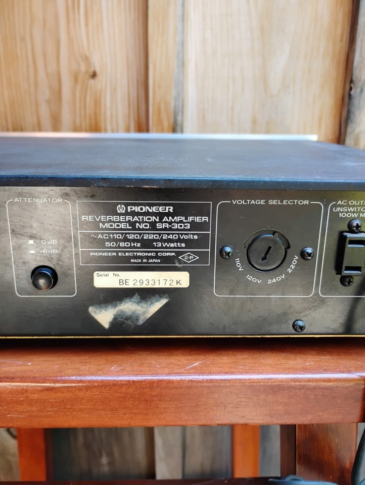 Pioneer Reverberation Amplifier: Model # SR-303 | eBay