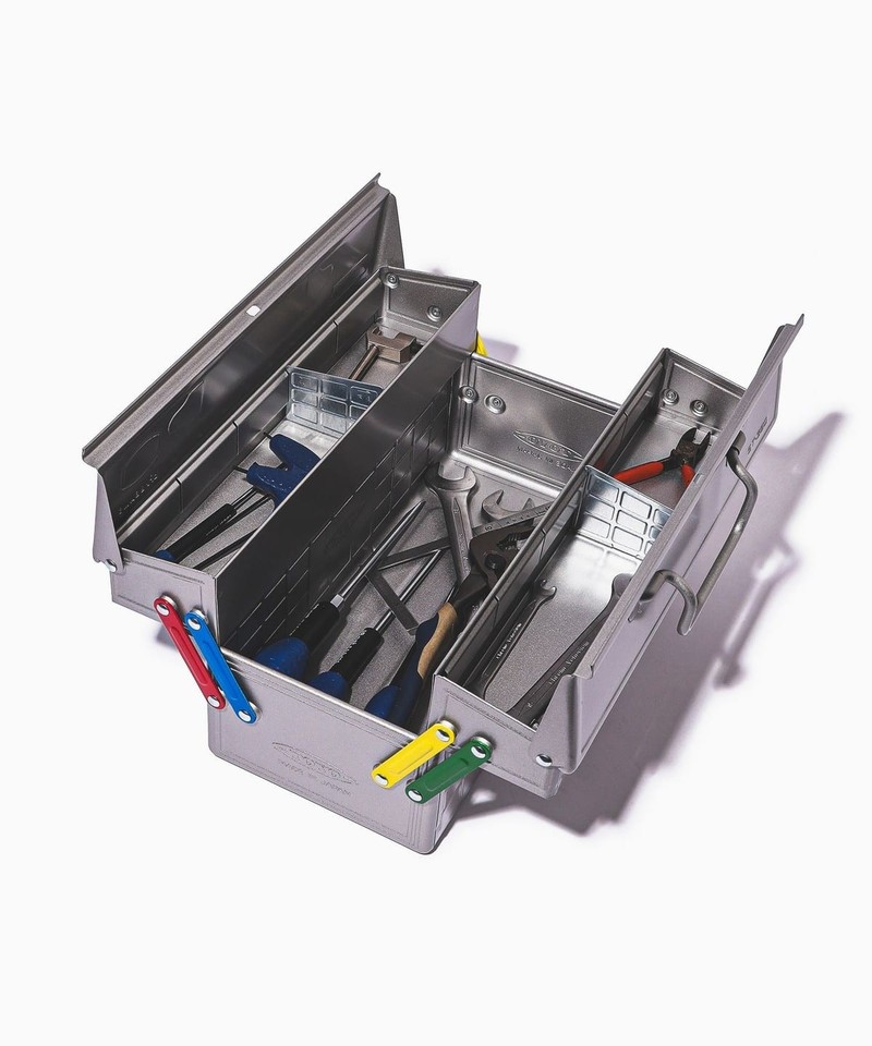 bPr BEAMS x TOYO STEEL 2-Tier Tool Box ST-350 Silver Gloss Glitter ...