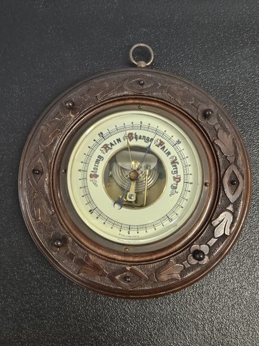 Vintage Antique Carved Wood Nautical Barometer Made In Germany German ...