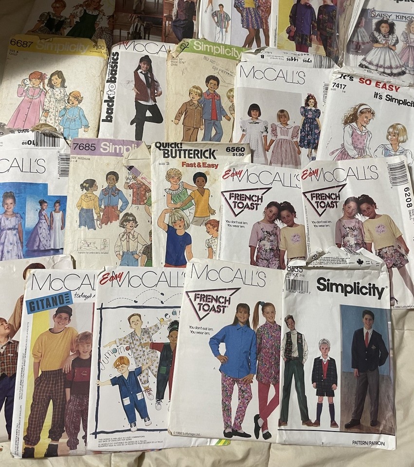 Lot Of 100+ Vintage Uncut Sewing Patterns Mix McCall's Simplicity ...