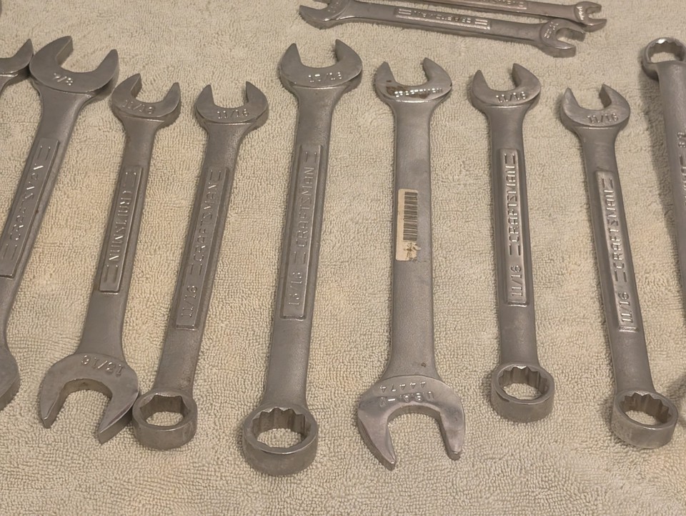 Lot of 23 Assorted Craftsman Wrenches Set LOT Standard 20 SAE - 3 ...