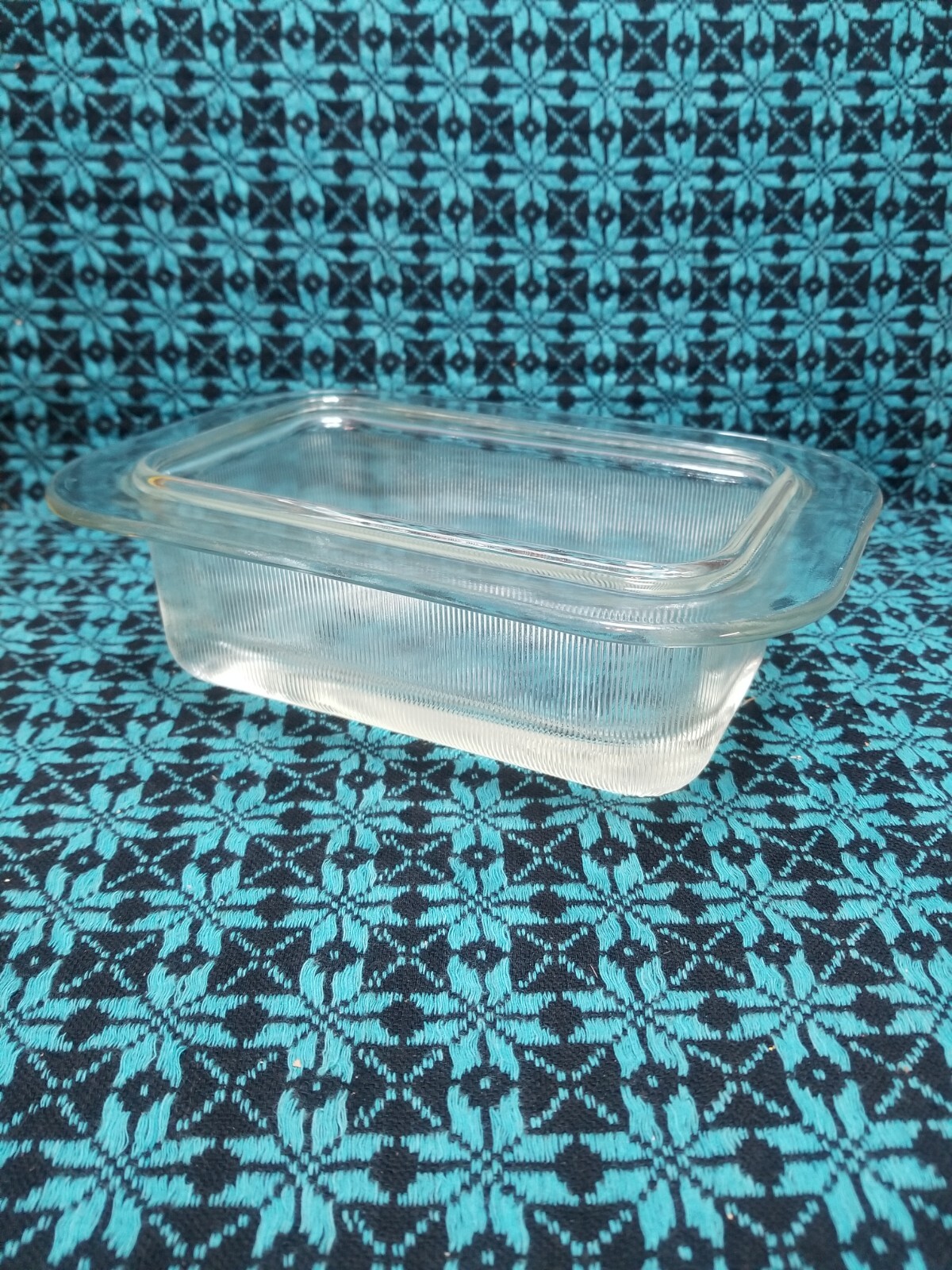 VTG Heller Glass Ribbed Bakeware L&M Vignelli Loaf Bread Pan MCM ...