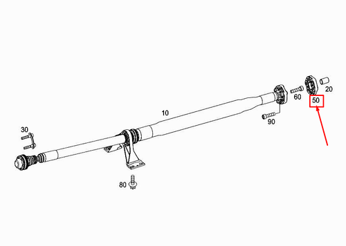 NEW MERCEDES-BENZ GLA X156 REAR PROPELLER SHAFT FLEX DISK A2464110015 ...