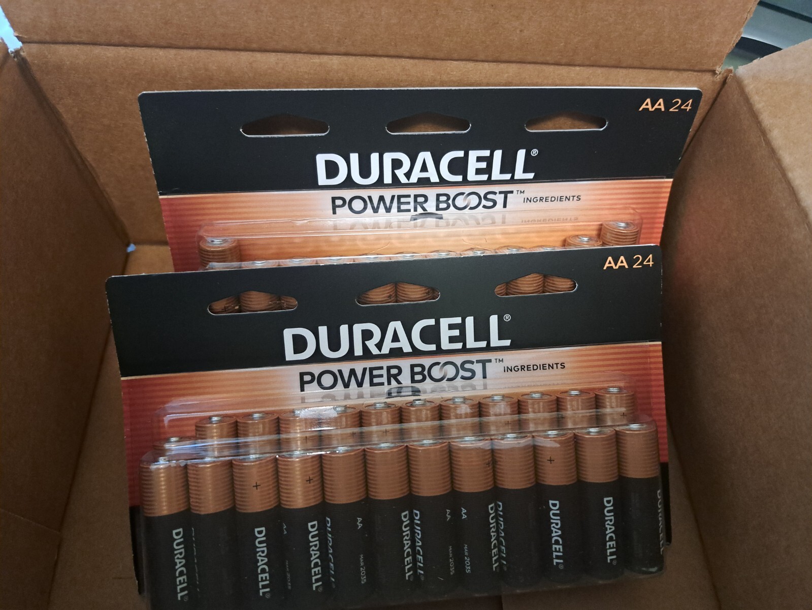 2 packs Duracell Power Boost AA Batteries 24 EA.(48 BATTERIES TOTAL ...