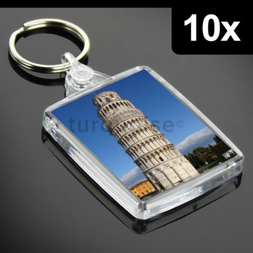 10x Premium Clear Acrylic Blank Keyrings Key Fobs 45 x 35 mm | Passport ...