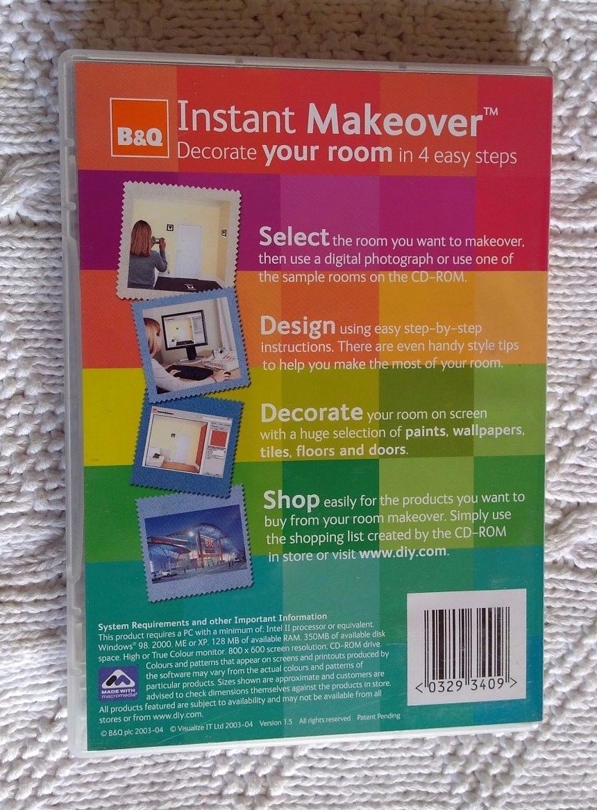 Instant Makeover CD-ROM Easy Steps, LIKE NEW, FREE POST WITHIN ...