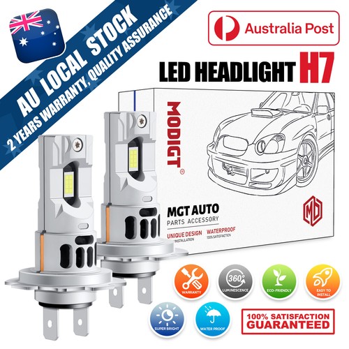 MODIGT 6000K LED Headlight Bulbs Globes H7 For Peugeot 207 HDi ...