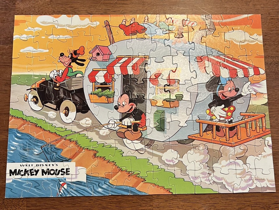 Walt Disney THE MOUSE FACTORY “Mobile Home” Interlocking Picture Puzzle ...