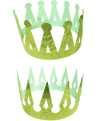 Renaissance Medieval Fantasy King Set Of 2 Green Crowns Costume ...