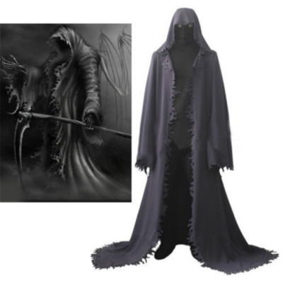 Grim Reaper Cloak Cosplay Costume Full Set Mask Halloween Unisex Custom ...