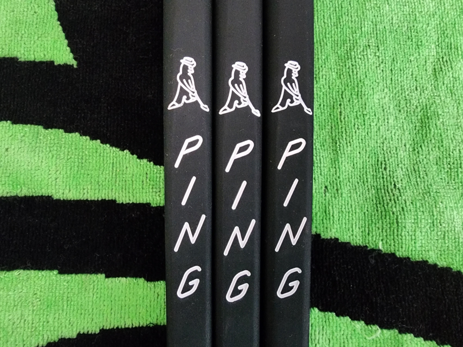 3X Ping Man PP58 Black/White Standard Putter Tiger Woods Golf Grip⛳⛳⛳⛳ ...