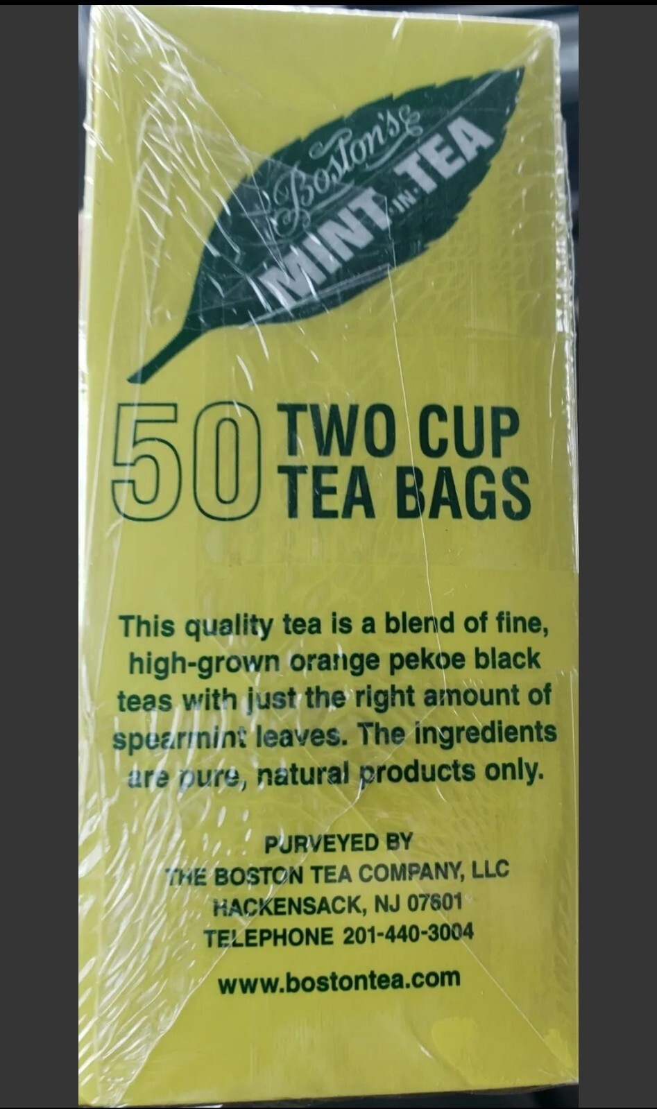 Boston's Mint-In-Tea Two Cup Tea Bags - 50 Count for sale online | eBay