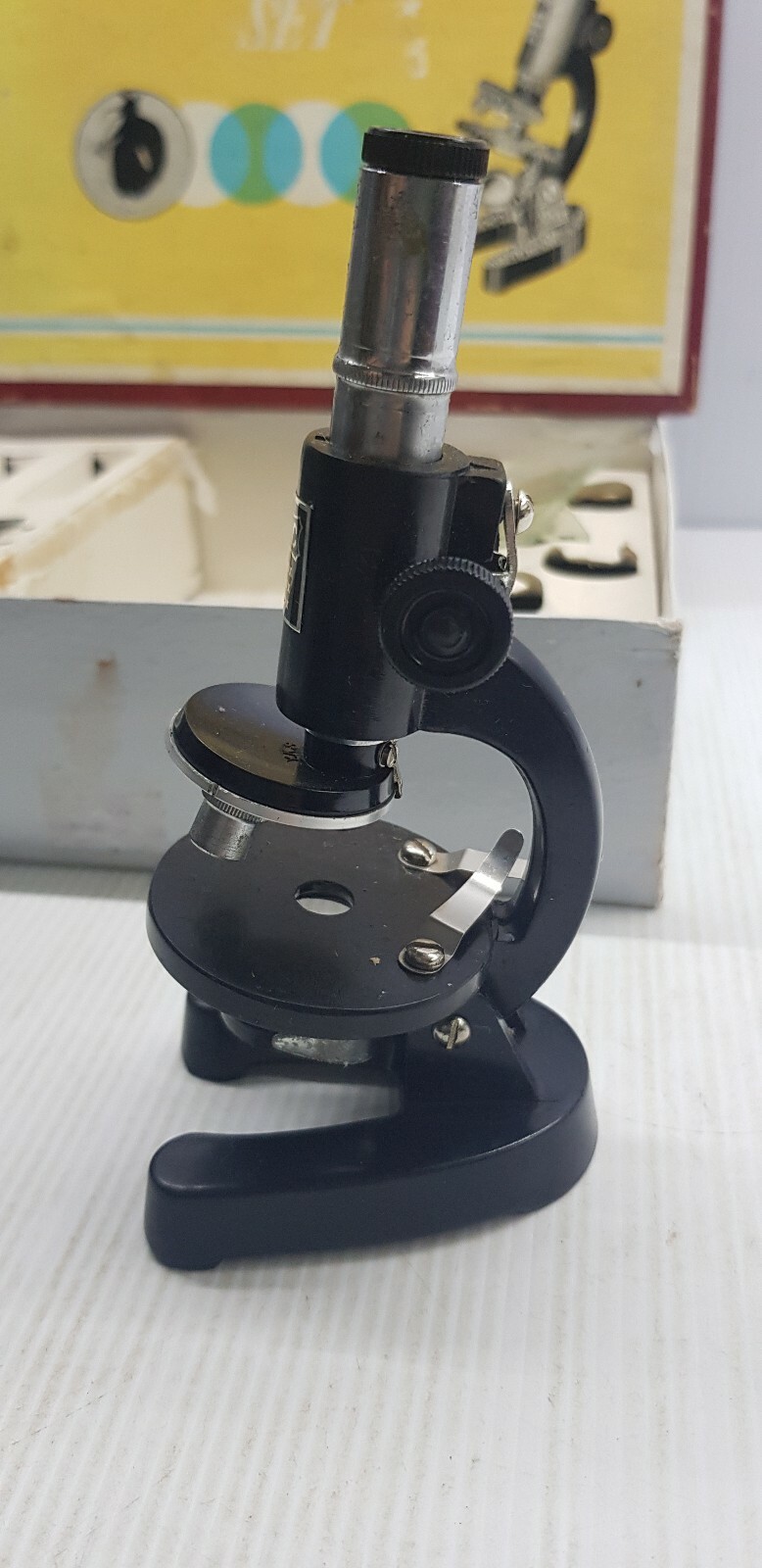 Vintage retro COC Japan Microscope kids set incomplete for display ...